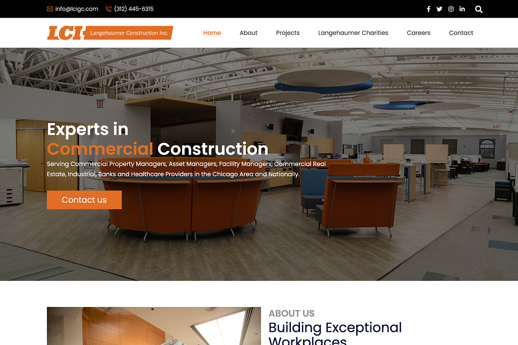 7 Commercial Construction Website Designs To Inspire You | Hook Agency