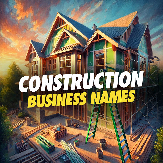 205 (Actually Good) Construction Company Names For Your Business | Hook ...