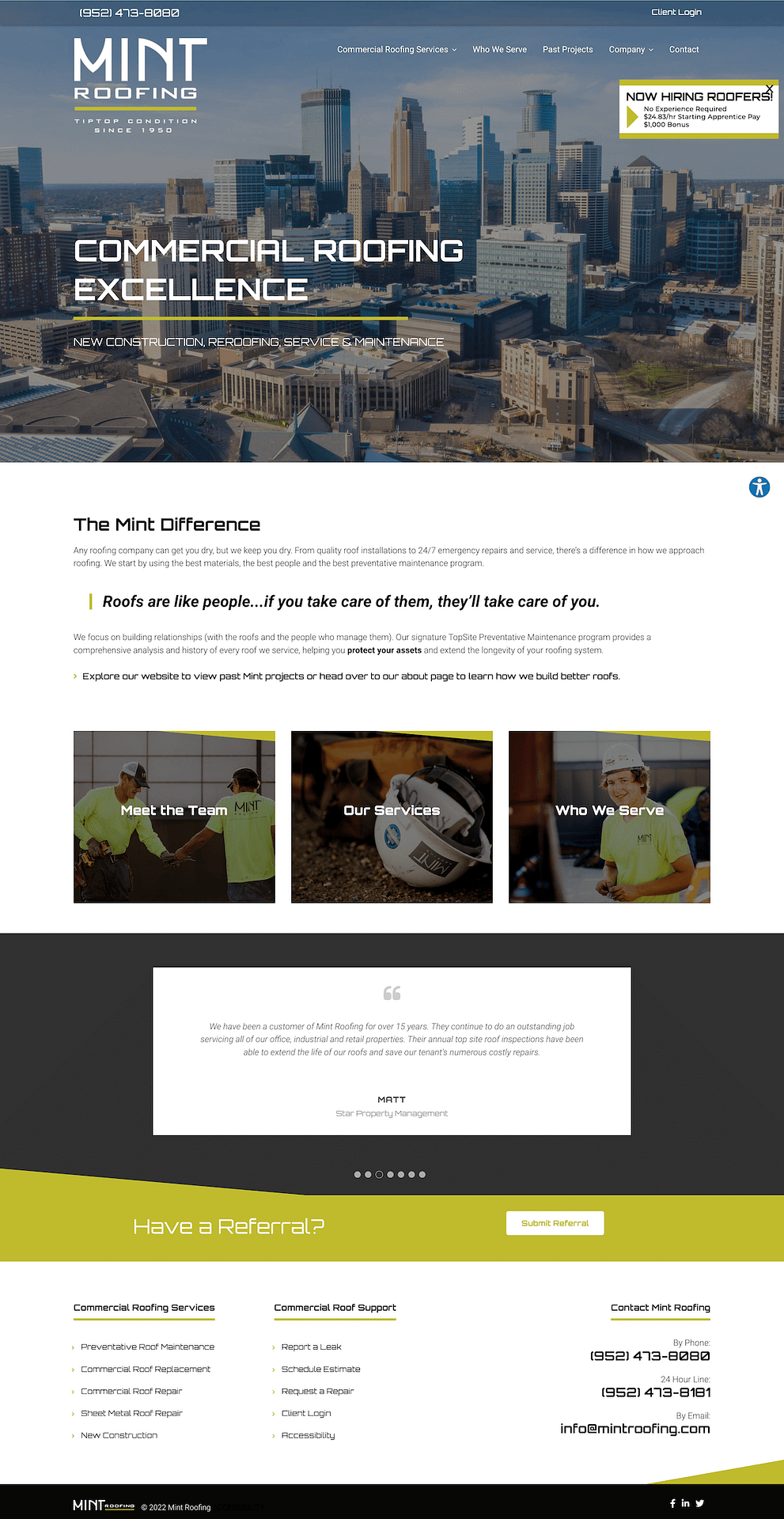 Commercial Roofing Website Inspiration | 7 Amazing Examples | Hook Agency
