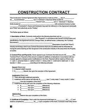 5 Of The Best Construction Contract Templates (+ How To Write) | Hook ...