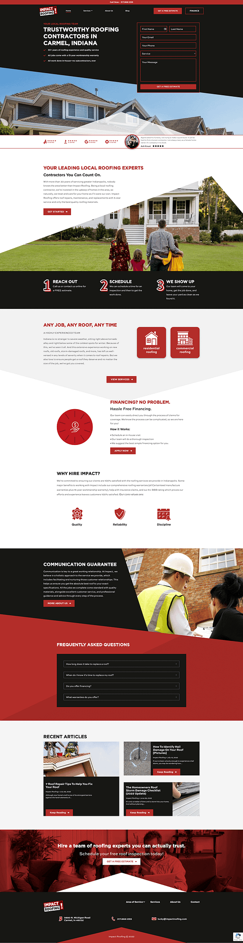 Commercial Roofing Website Inspiration | 7 Amazing Examples | Hook Agency